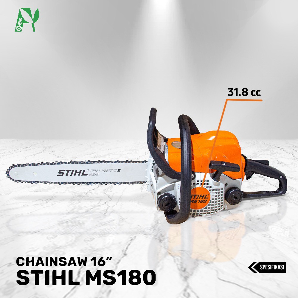 Jual Chainsaw STIHL MS 180 komplit bar 16 inch dan rantai | Shopee Indonesia