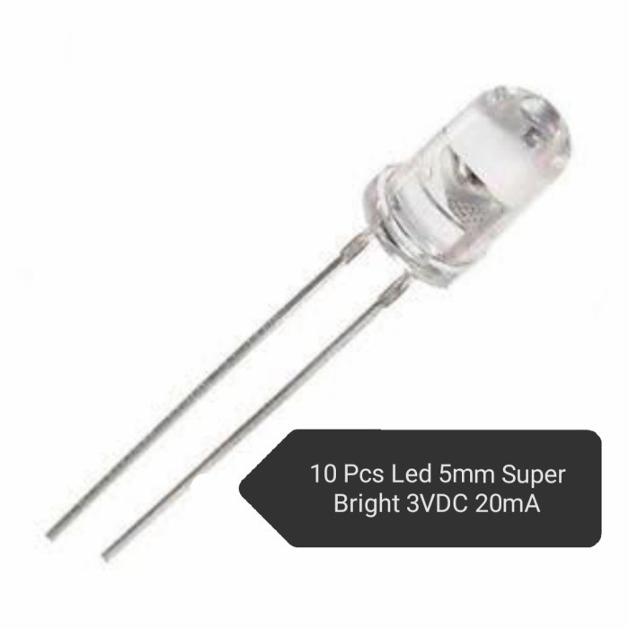 Jual 10 Buah Lampu Led Clear Bening 5mm Kedip Flash Blink Ganti 3 Warna ...