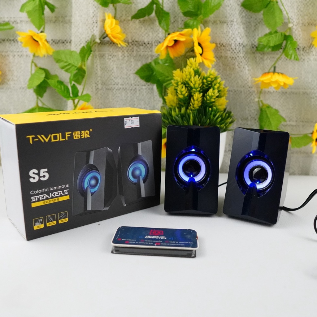 Jual SPEAKER GAMING T-WOLF S5 RGB GOOD SOUND QUALITY TWOLF SPEAKER LED ...