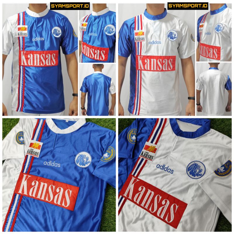 Jual Jersey Arema Kansas Full Bordir Bahan Paragon Mengkilap / Jersey ...