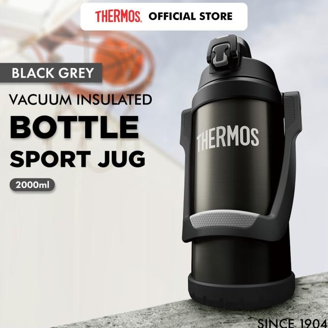 Jual Thermos Vacuum Insulated Bottle Sport Jug-Black Gray 2L(FFV-2000-BKGY) | Shopee Indonesia