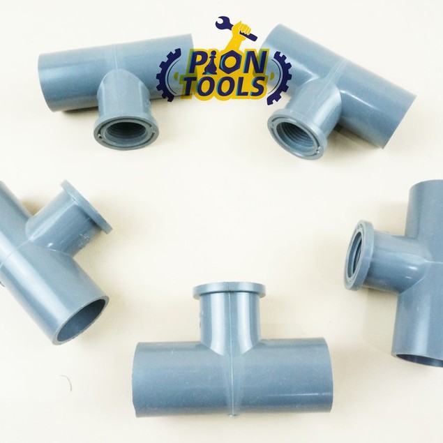 Jual JAYA ORI Tee Drat Dalam PVC ts 1/2x3/4" Faucet Tee PVC T drat ...