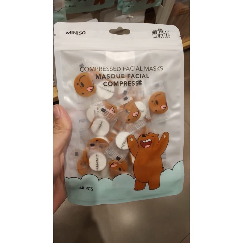 Jual MINISO NEW COMPRESSED FACIAL MASK SHEETS. Masker kompres miniso ...