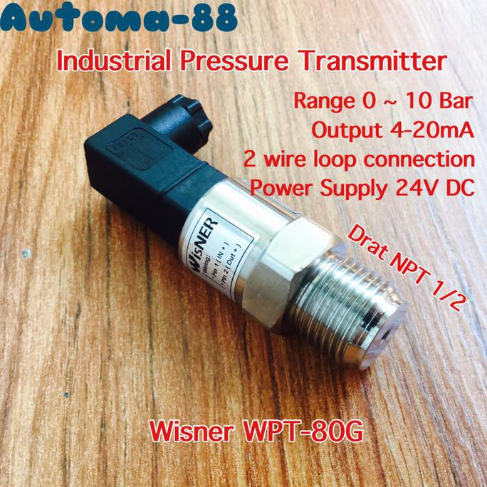 Jual Sensor Pressure Transmitter Transducer 10Bar 10 Bar Kgf 1Mpa 4 ...