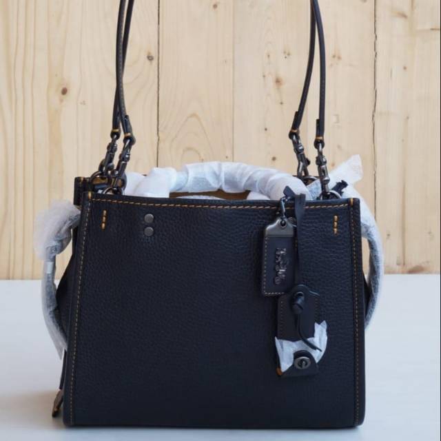 Jual Tas coach original / coach rouge 25 black shoulder bag | Shopee ...