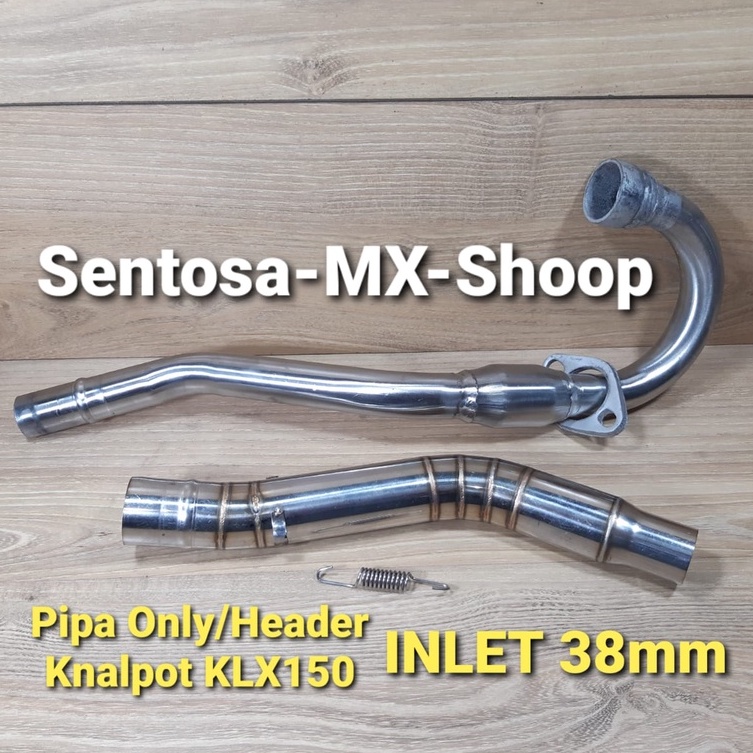 Jual PIPA LEHER / HEADER KNALPOT KLX150 / DTRACKER INLET 38mm SEMI ...