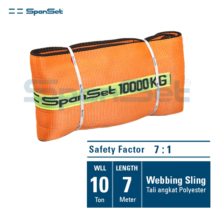 Jual Webbing Sling 2Ply B10000-7Mtr Kapasitas 10 Ton, Panjang 7 Meter ...