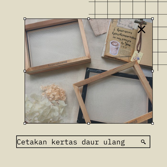 Jual (DISKON TERMURAH) cetakan kertas daur ulang handmade paper making ...