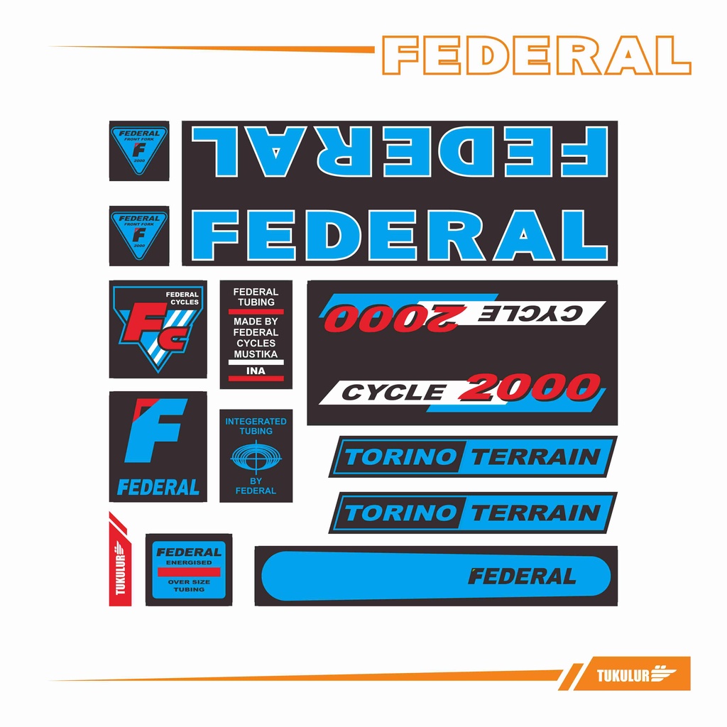 Jual STIKER DECAL SEPEDA FEDERAL TORINO TERRAIN MODEL 1 | Shopee Indonesia