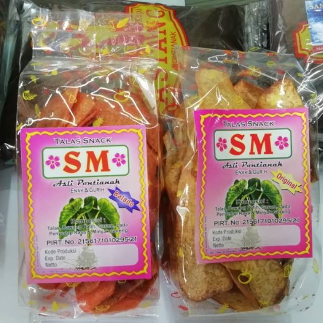 Jual SNACK TALAS SM KERIPIK LEBAR DAN TIPIS KHAS PONTIANAK PALING ENAK ...