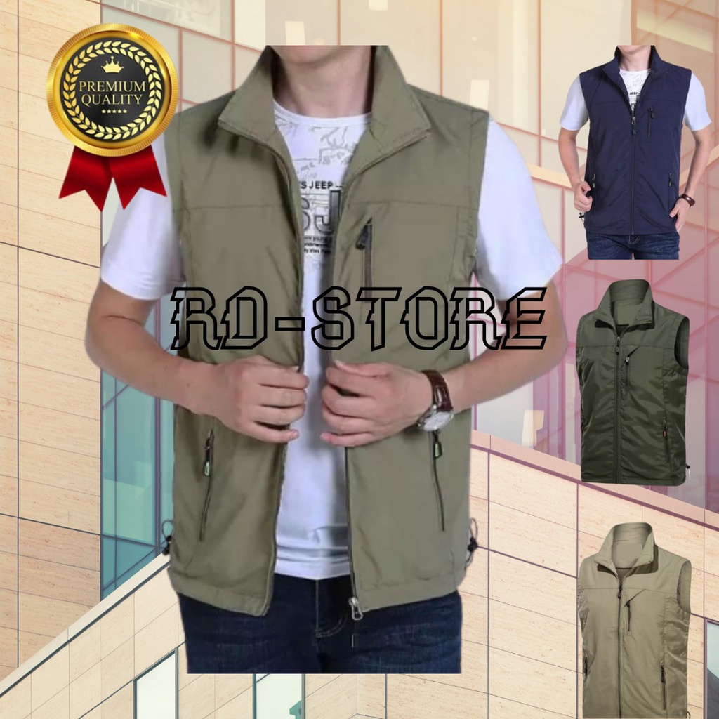 Jual [JAKET MANTUL 2021] rompi pria keren, jaket rompi, rompi motor ...