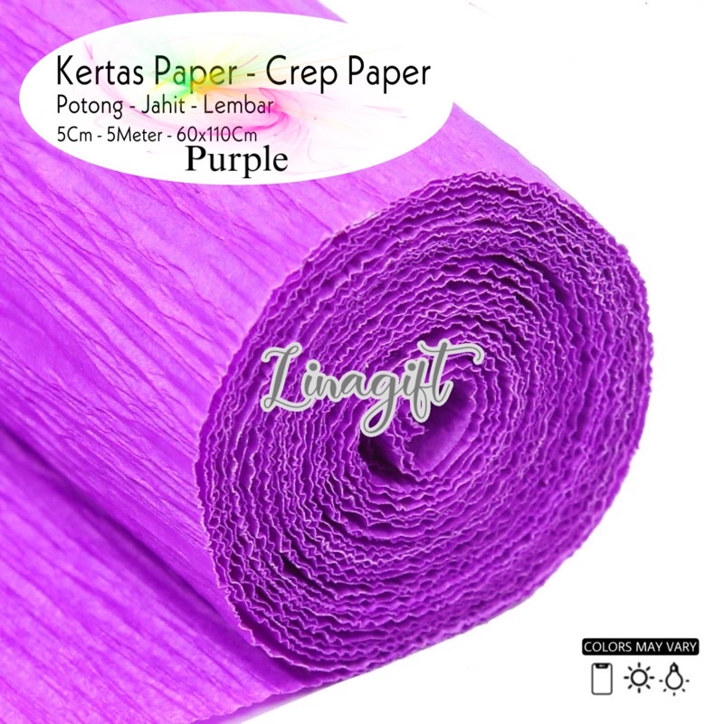 Jual KERTAS CREPES / KREP / TISSUE CREP / TISU CREPE PAPER 110x60 ...