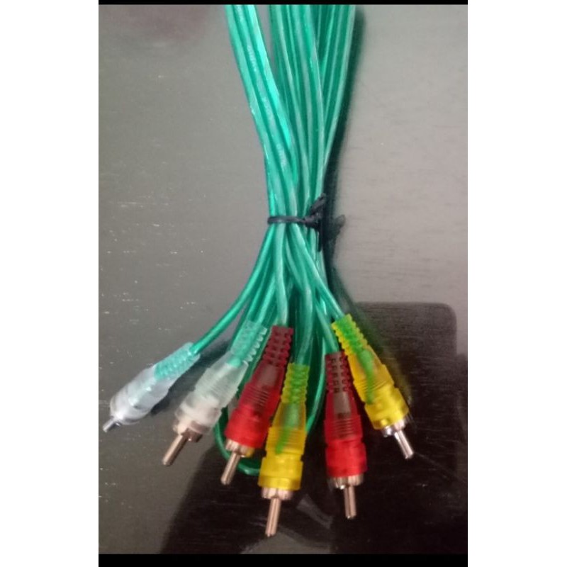 Jual Kabel RCA 3 ke 3 kabel audio TV DVD transparan | Shopee Indonesia