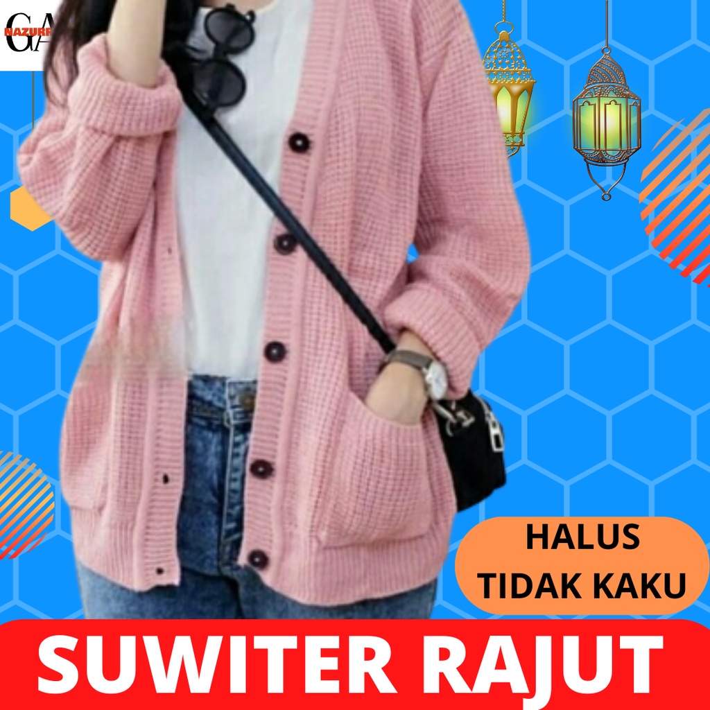 Jual Baju Cardigan Muslimah Switer Kardigan Pakaian Jaket Hangat Rajut ...