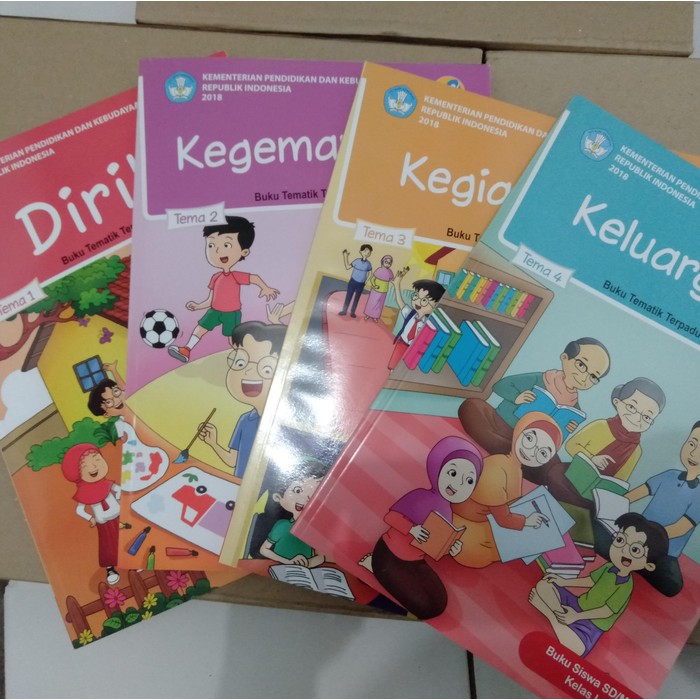 Jual Paket Buku Tematik Depdikbud Kelas 1 Semester 1 Tema 1,2,3&4 ...