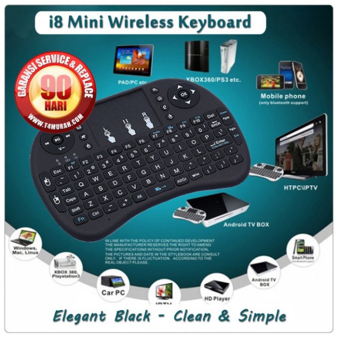 Jual KEYBOARD MINI Mouse Wireless i8 Touchpad Android Smart TV Box MXQ ...