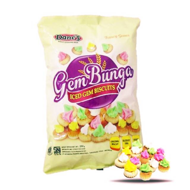 Jual Biskuit Danes Gem Bunga 200 GR | Shopee Indonesia