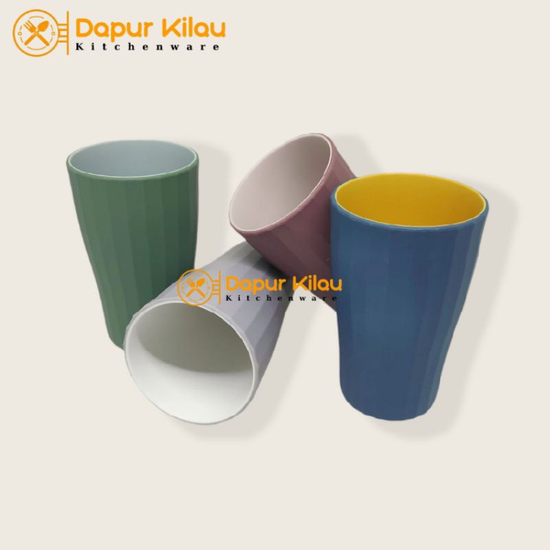 Jual Gelas Plastik Striped Two Tone 2 Warna 400 ml | Shopee Indonesia
