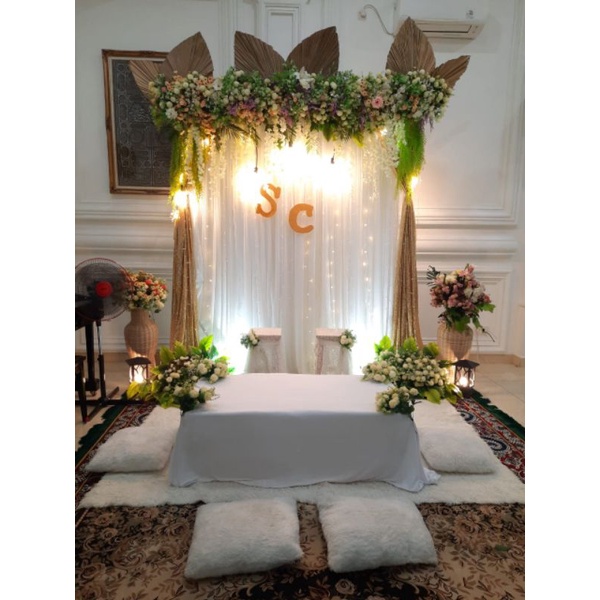 Jual dekorasi backdrop akad nikah dirumah 2 meter | Shopee Indonesia