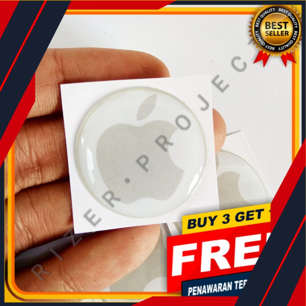 Jual LOGO APPLE EMBLEM STIKER 3D TIMBUL RESIN LENTUR | Shopee Indonesia