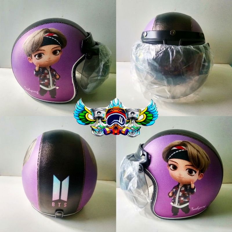Jual HELM BOGO RETRO BTS TAEHYUNG | Shopee Indonesia