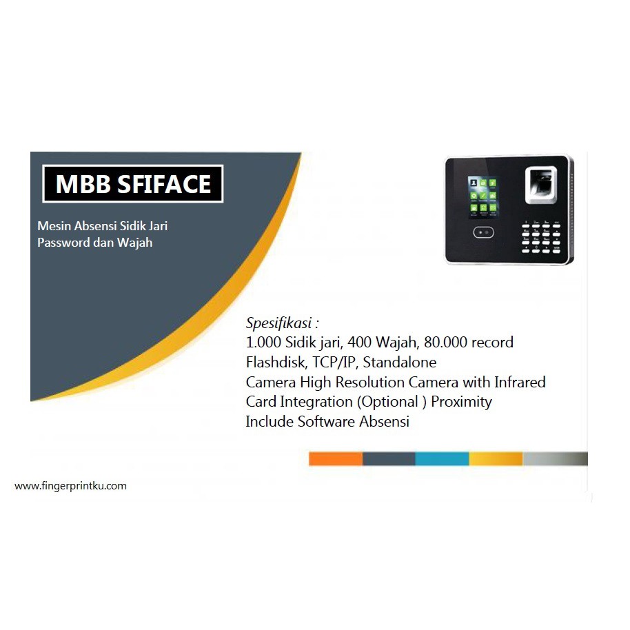 Jual Mesin fingerprint dan wajah / mesin Absen - MBB SFIFACE | Shopee ...