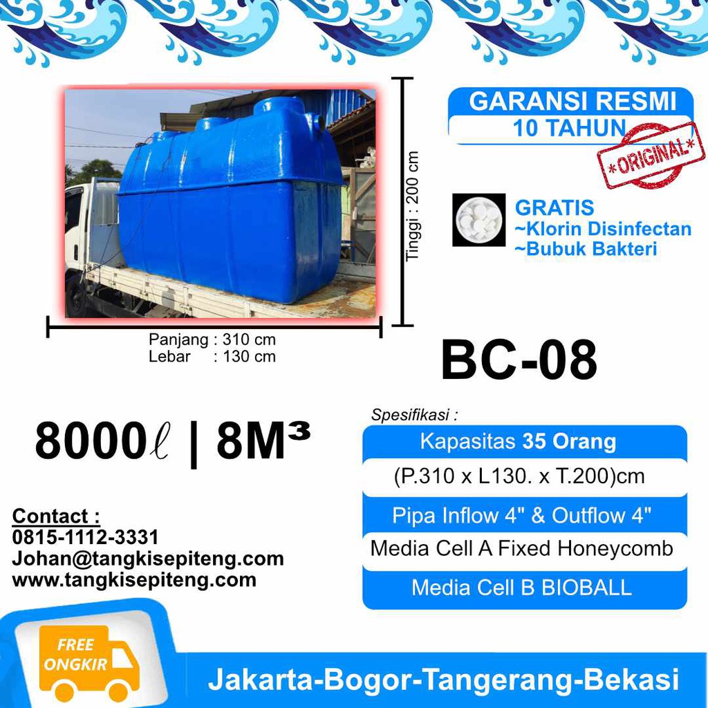Jual BIOTANK Septictank BIO 8m3 / 8000 liter | Shopee Indonesia