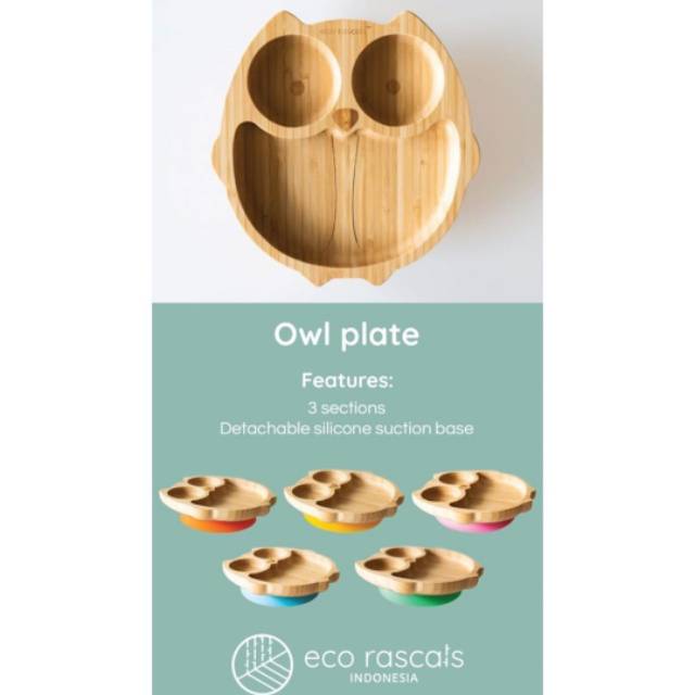 Jual Eco Rascals Owl Bamboo Plate | Shopee Indonesia