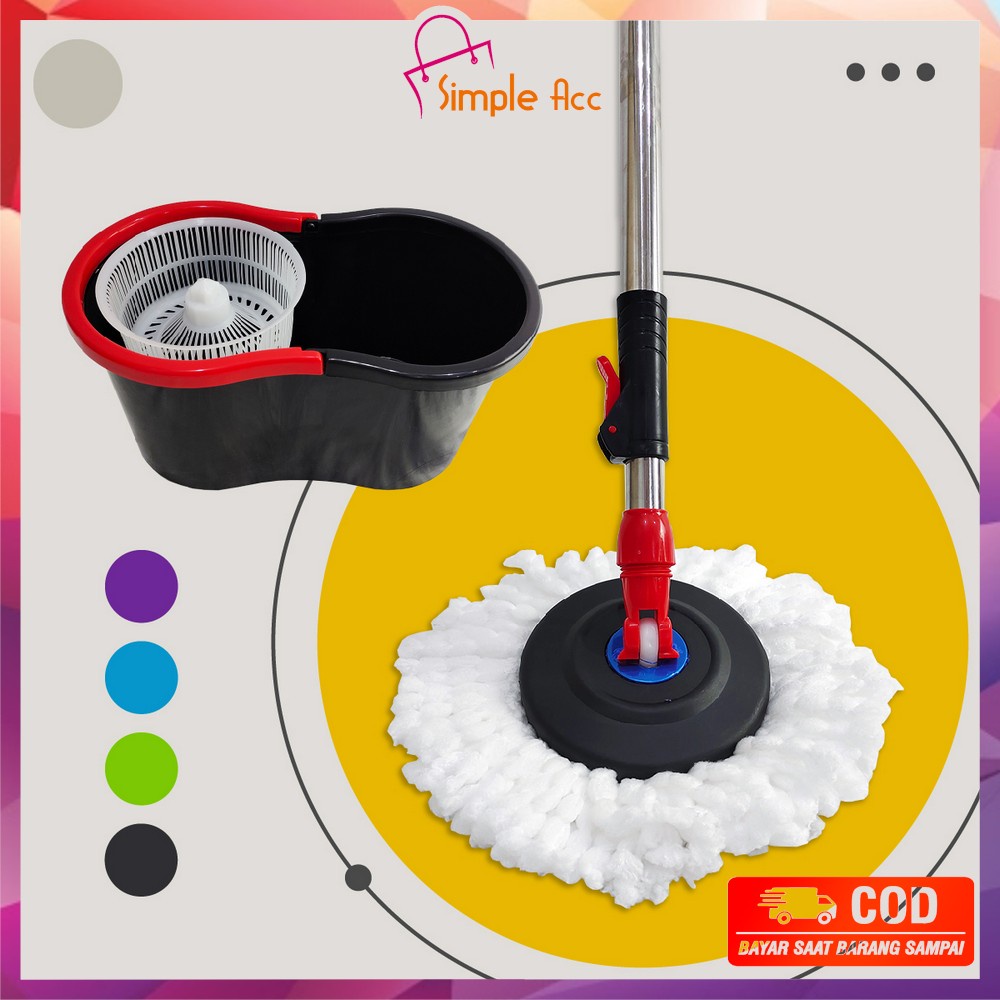 Jual DO-C526 Alat Pel Lantai Dengan Ember Serbaguna / Pel Lantai Ultra Putar Praktis / Kain Pel ...