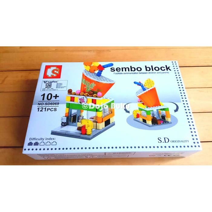 Jual Lego Bangunan Toko Minuman Milk Tea Sembo Block | Shopee Indonesia
