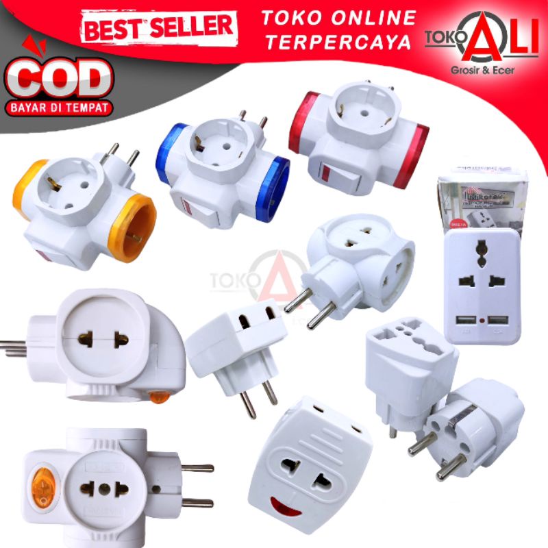 Jual Colokan T MIKOTEK stop kontak t / steker t arde / steker colokan ...