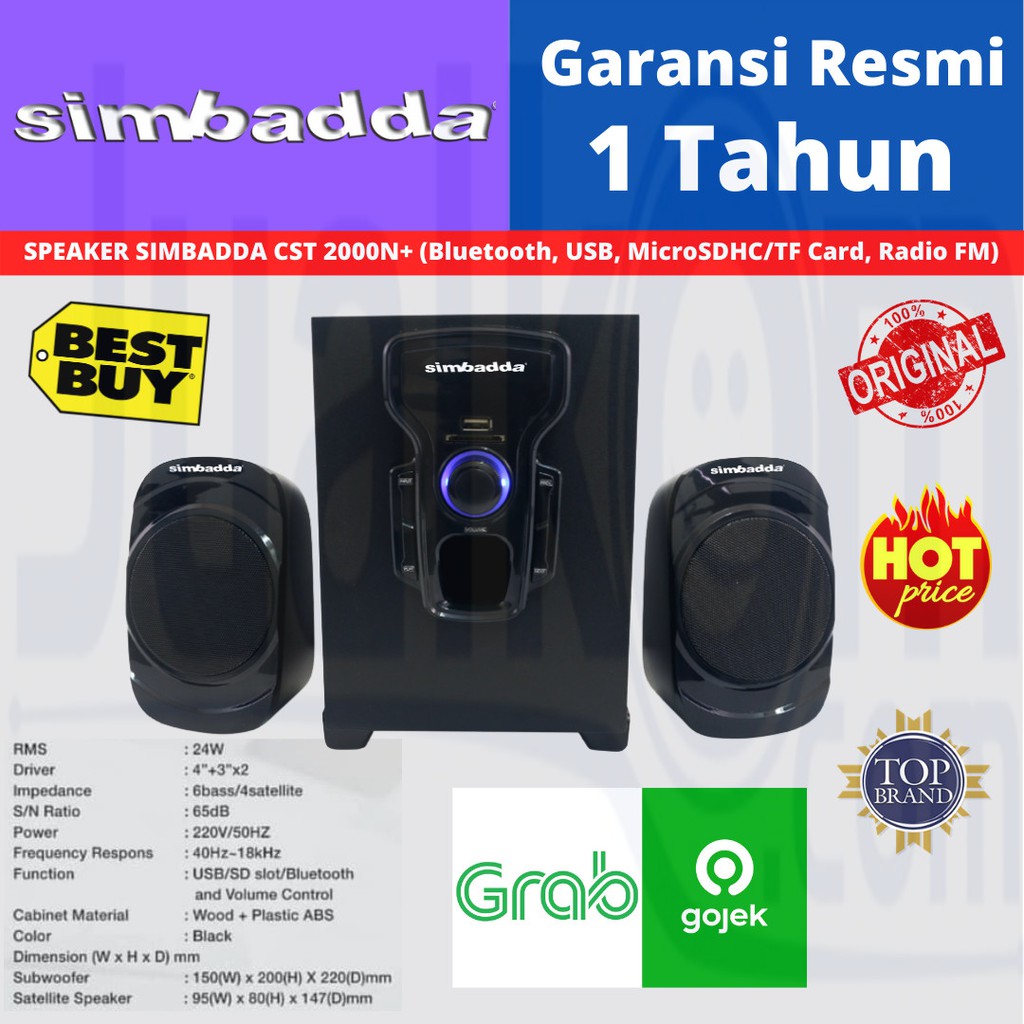 Jual Speaker CST 2000N+ Plus Bluetooth USB AUX FM RADIO SPK Simbadda ...