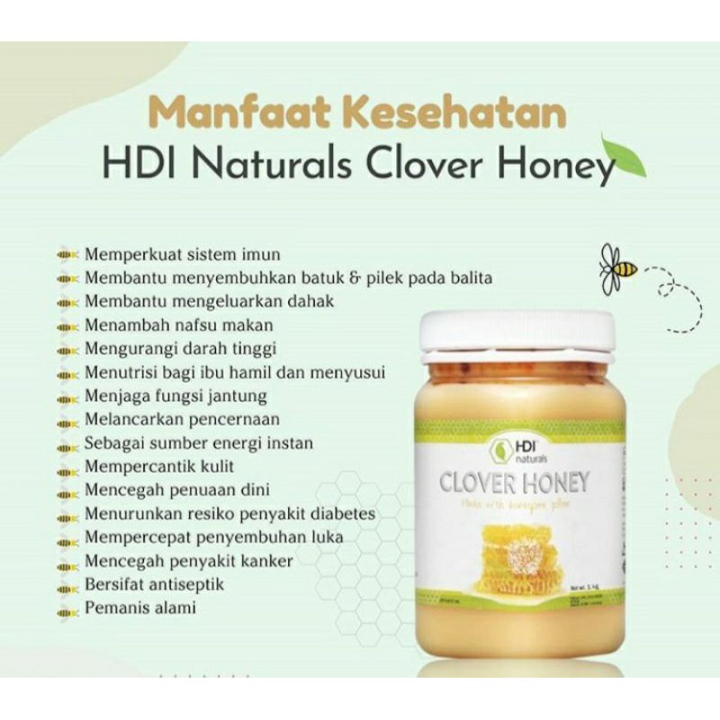 Jual MADU HDI CLOVER HONEY 500 GRAM | Shopee Indonesia