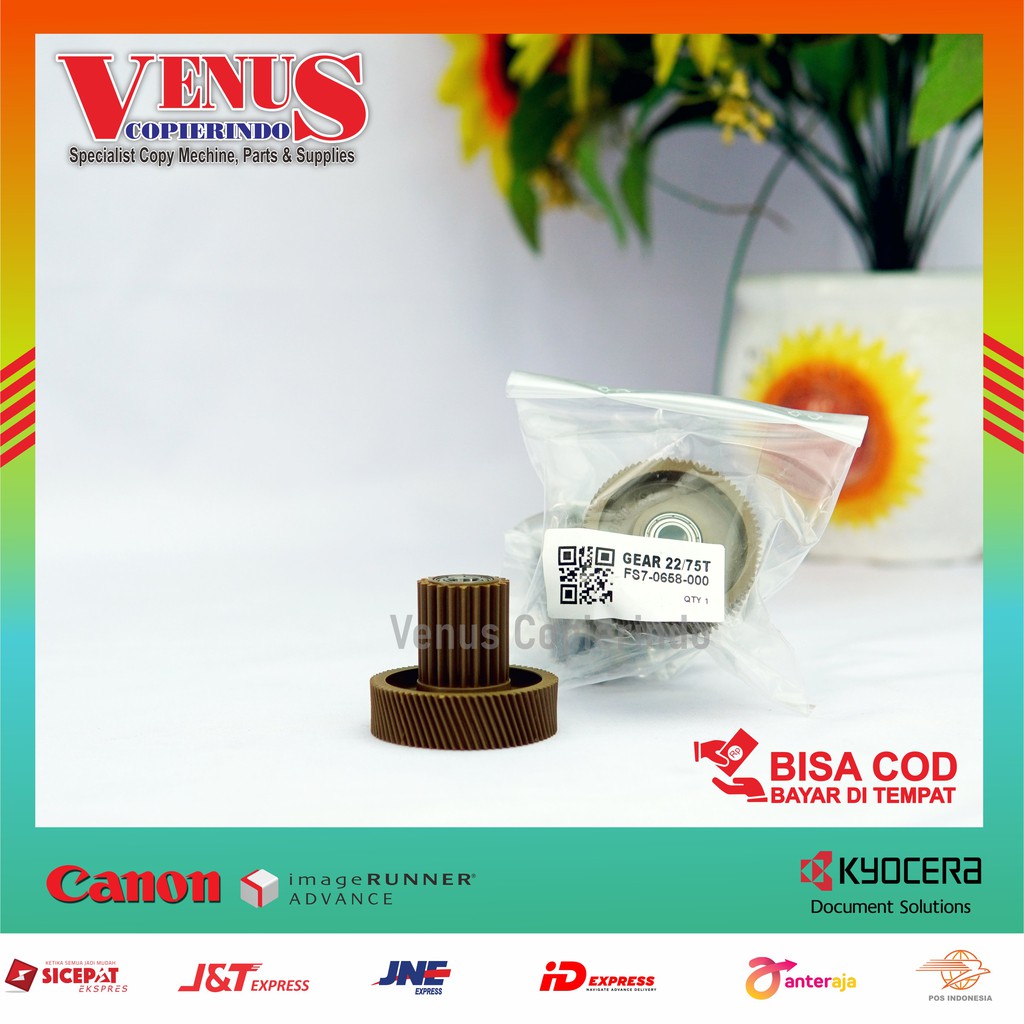 Jual Gear Pemutar Upper Fixing Pemanas 22/75T FS7-0658-000 Canon IR ...
