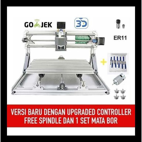 Jual Bermutu Cnc Router 3018 Mini Mesin Cnc Pcb Milling 300*180*45 Mm ...