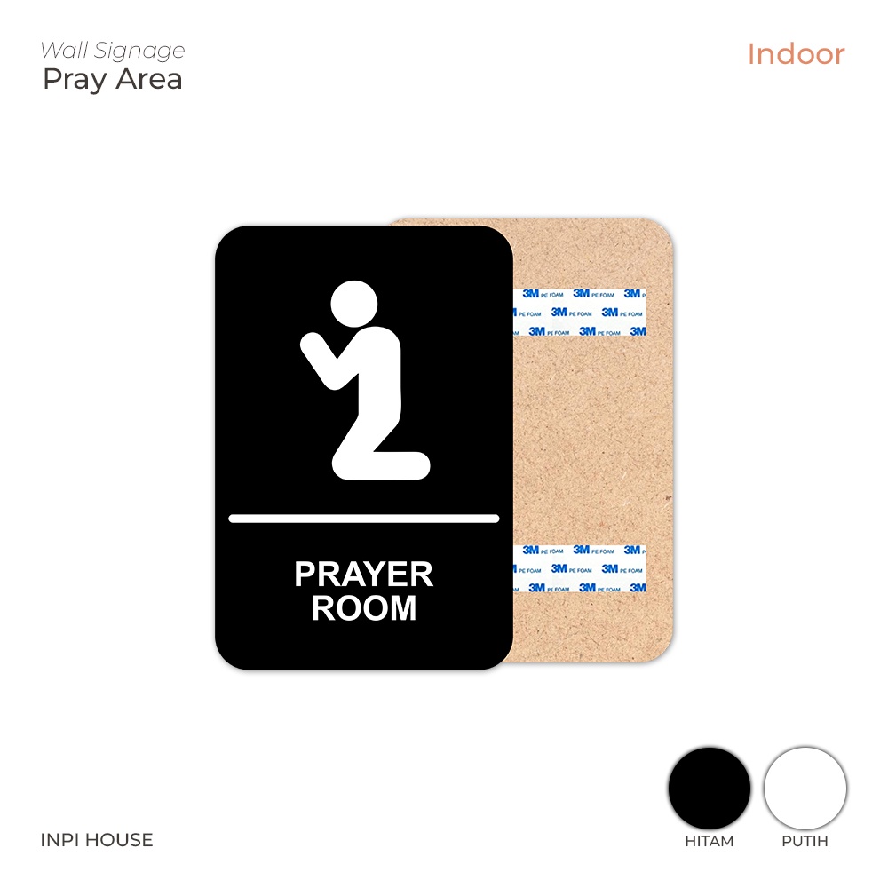 Jual wall sign - prayer room - logo prayer - Hitam Putih | Shopee Indonesia