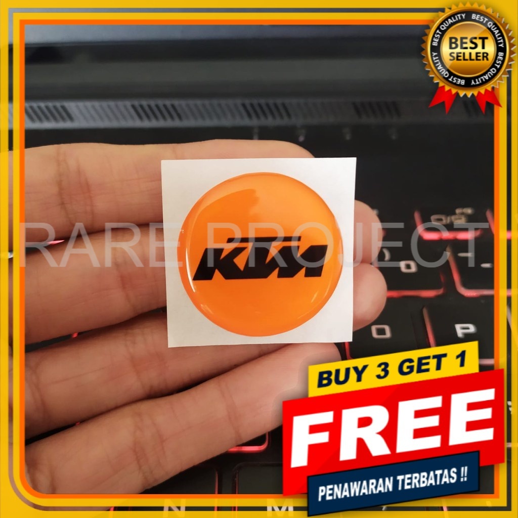 Jual KTM STICKER EMBLEM TIMBUL UKURAN KALIPER REM MOTOR STIKER 3D ...