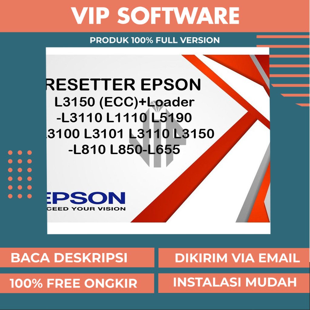 Jual Program Resetter Epson L3150 ECC Loader L3110 L1110 L5190 L3100 L3101 L3110 L3150 L810 L850 ...