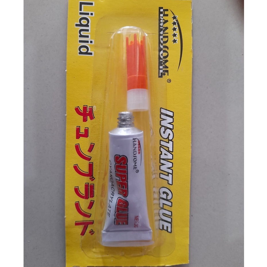 Jual LEM SUPER GLUE LEM PEREKAT SUPER GLUE HANDSOME 3 gram | Shopee ...