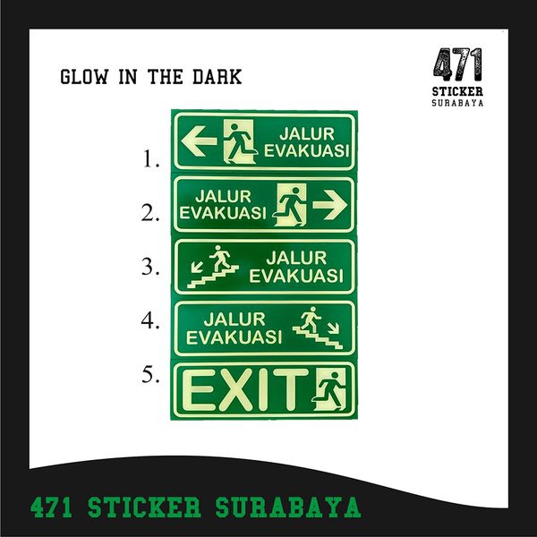 Jual Rambu Jalur Evakuasi dan Exit Glow In The Dark | Shopee Indonesia