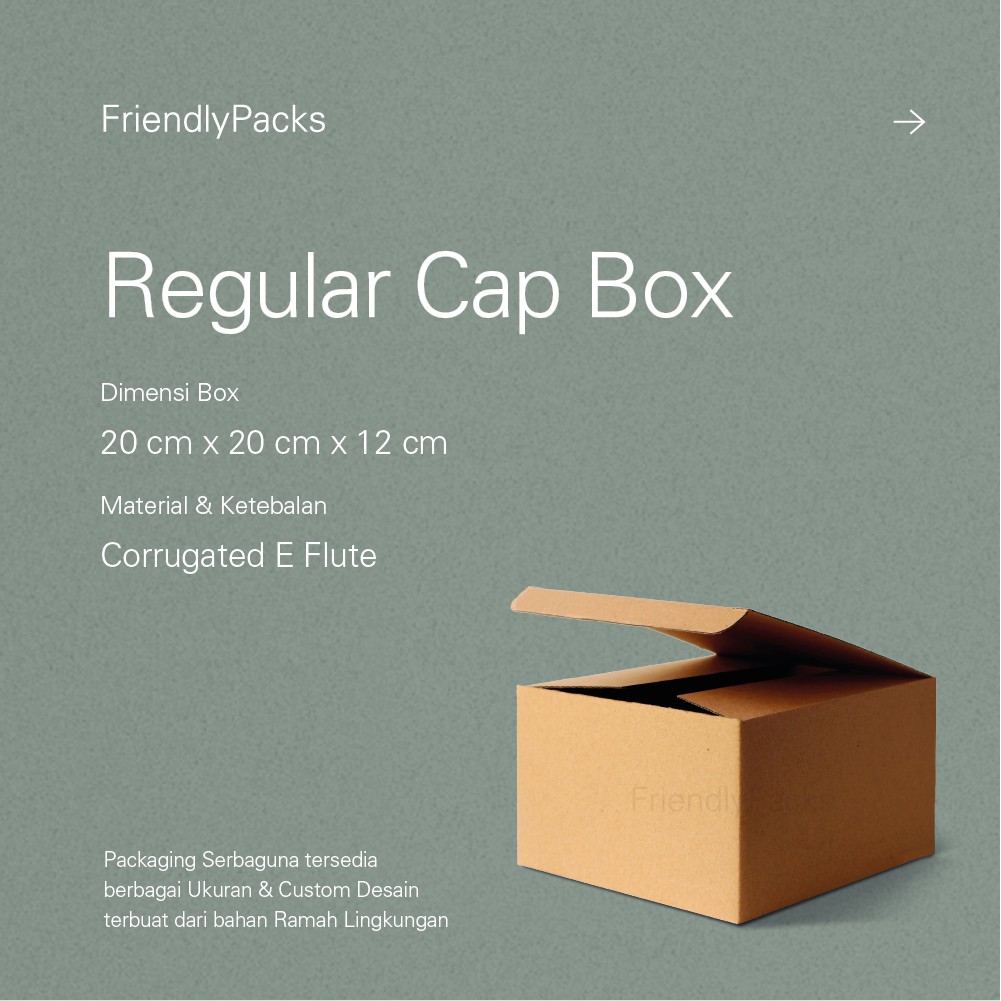 Jual Regular Cap Box Packaging Corrugated / Hat Box / Box Topi / Dus ...