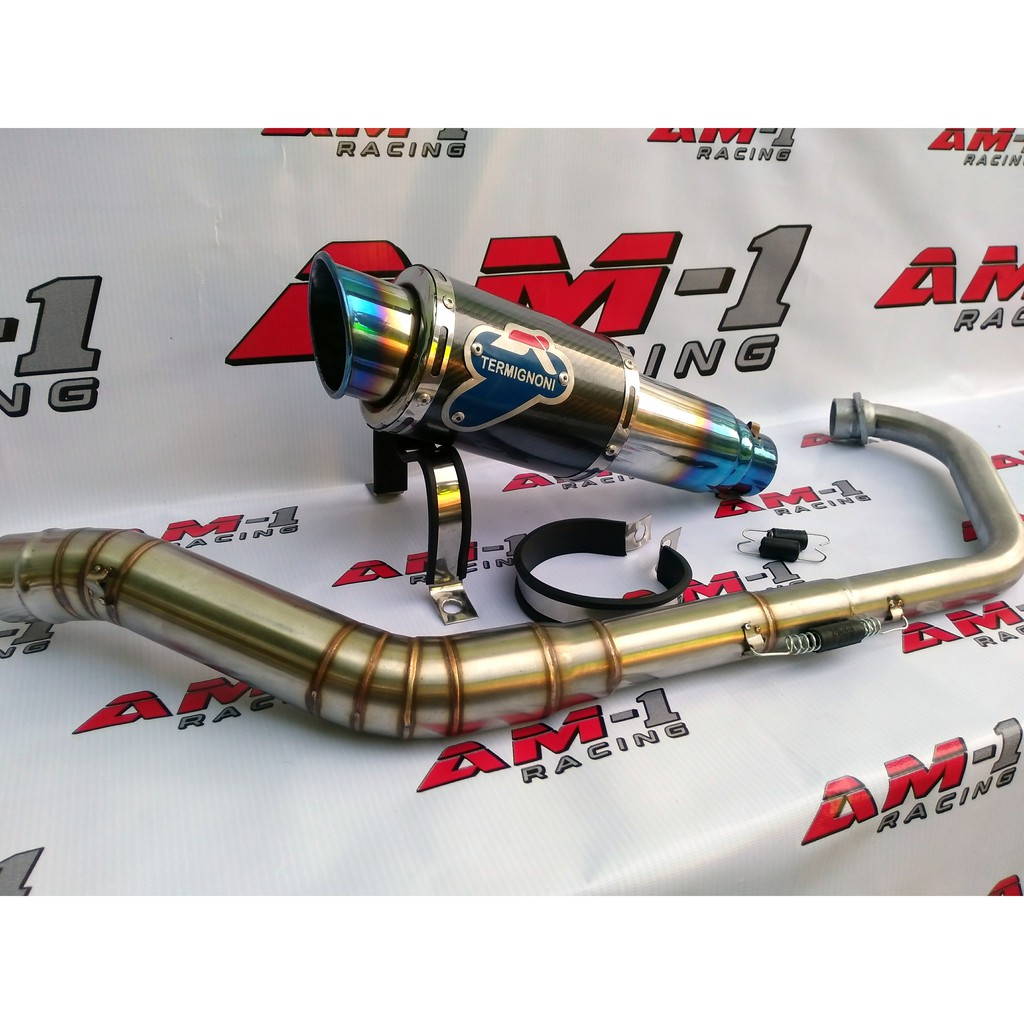 Jual KNALPOT RACING TERMIGNONI BIRU CARBON NEW CBR 150 R CBR150R ...