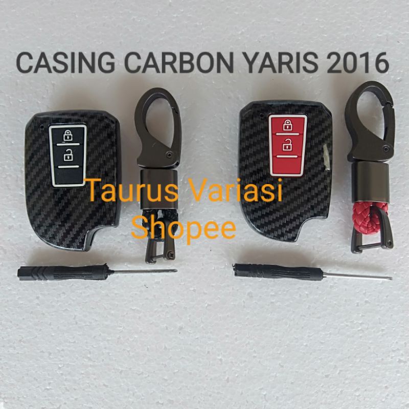 Jual Cover Casing Kasing Remote Carbon Mobil TOYOTA ALL NEW YARIS ...