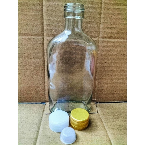 Jual Botol kaca gepeng 250ml