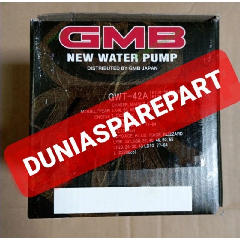 Jual WATER PUMP POMPA AIR TOYOTA HIACE DIESEL LH11 OLD GMB GWT 42A 80-82 | Shopee Indonesia