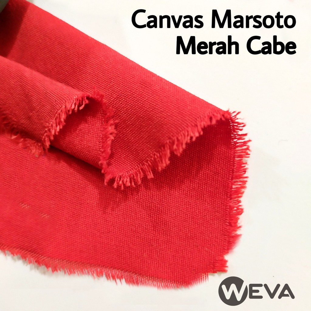 Jual Bahan Kain Canvas Marsoto Merah Cabe | Shopee Indonesia