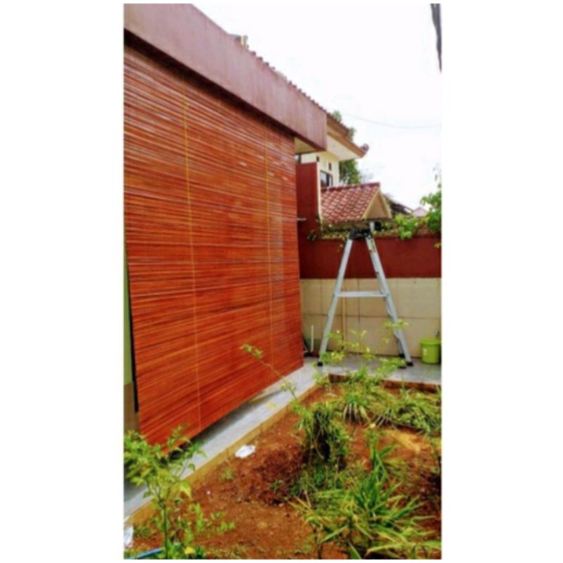 Jual kerai/tirai bambu/sawit pliture+vernis ukuran 2x2m | Shopee Indonesia