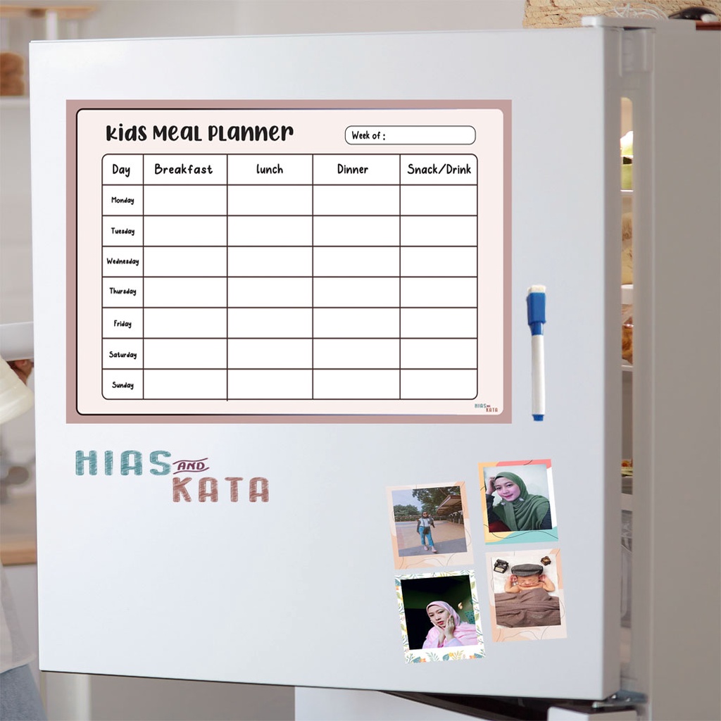 Jual Kids Meal Planner Magnetic Cooking Planner Papan Tulis Magnet Anak ...