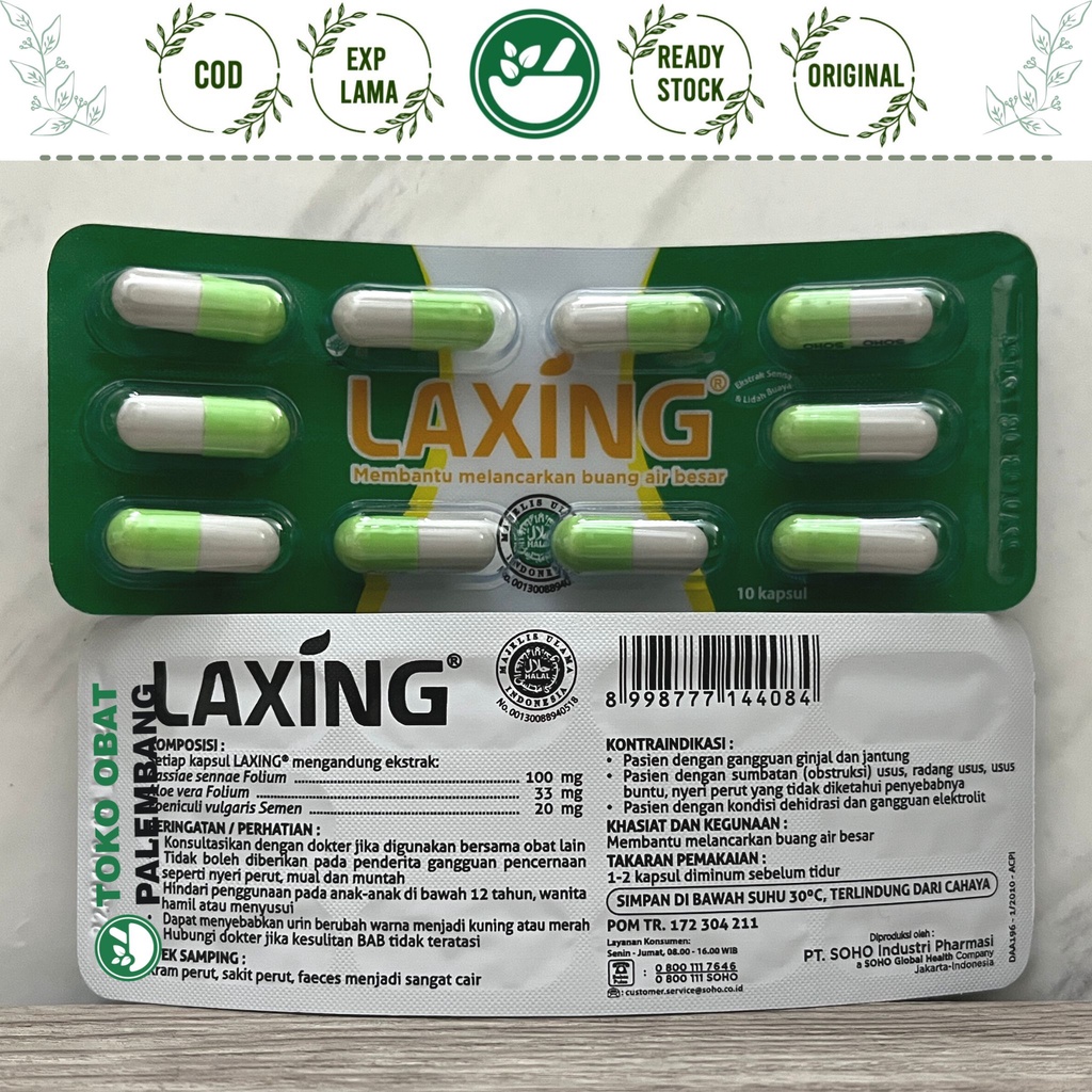 Jual LAXING 10KAPSUL MELANCARKAN BUANG AIR BESAR SOHO INDUSTRI LA XING ...