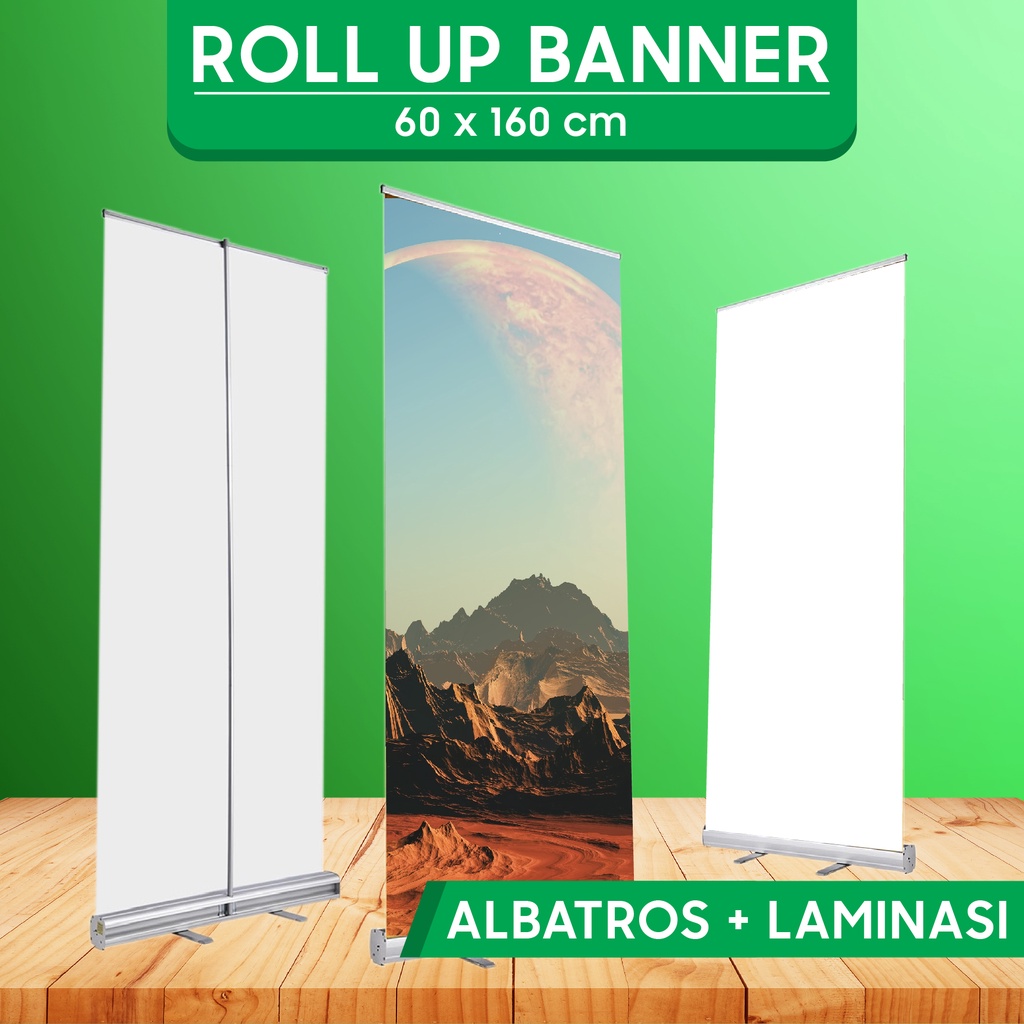 Jual Cetak Roll Up Banner - Custom Roll Baner - Print Roll Banner - 60x160 cm - ALBATROS ...